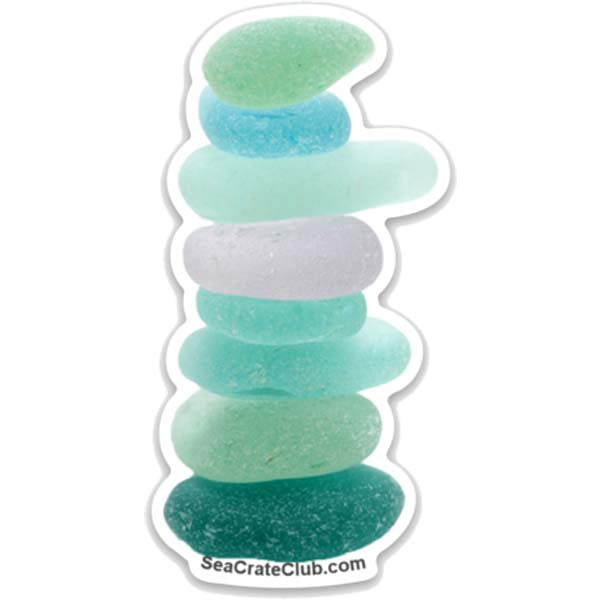 Sea Glass Stack Sticker - 3" – SeaCrateClub