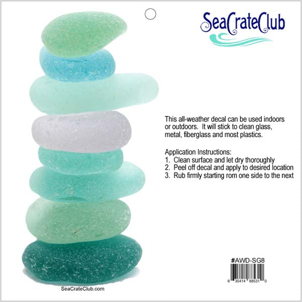Sea Glass Stack Decal – SeaCrateClub